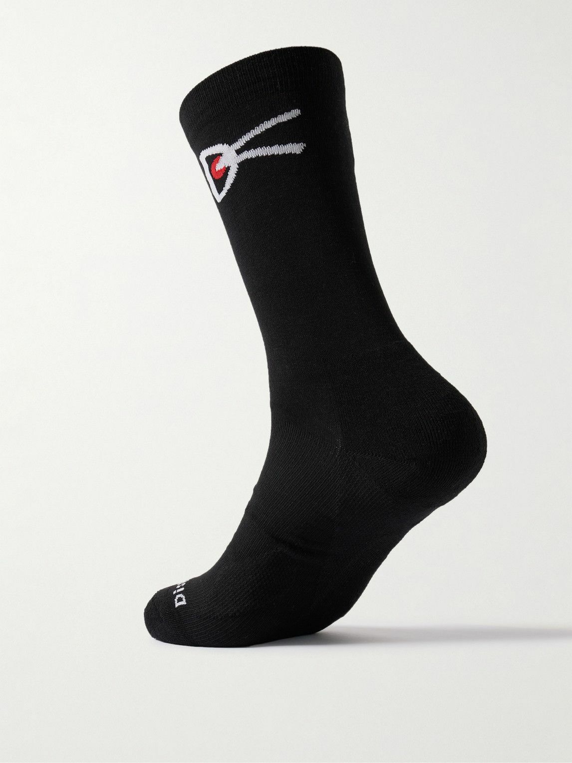 DISTRICT VISION - Yoshi Logo-Jacquard Cotton-Blend Socks - Black ...
