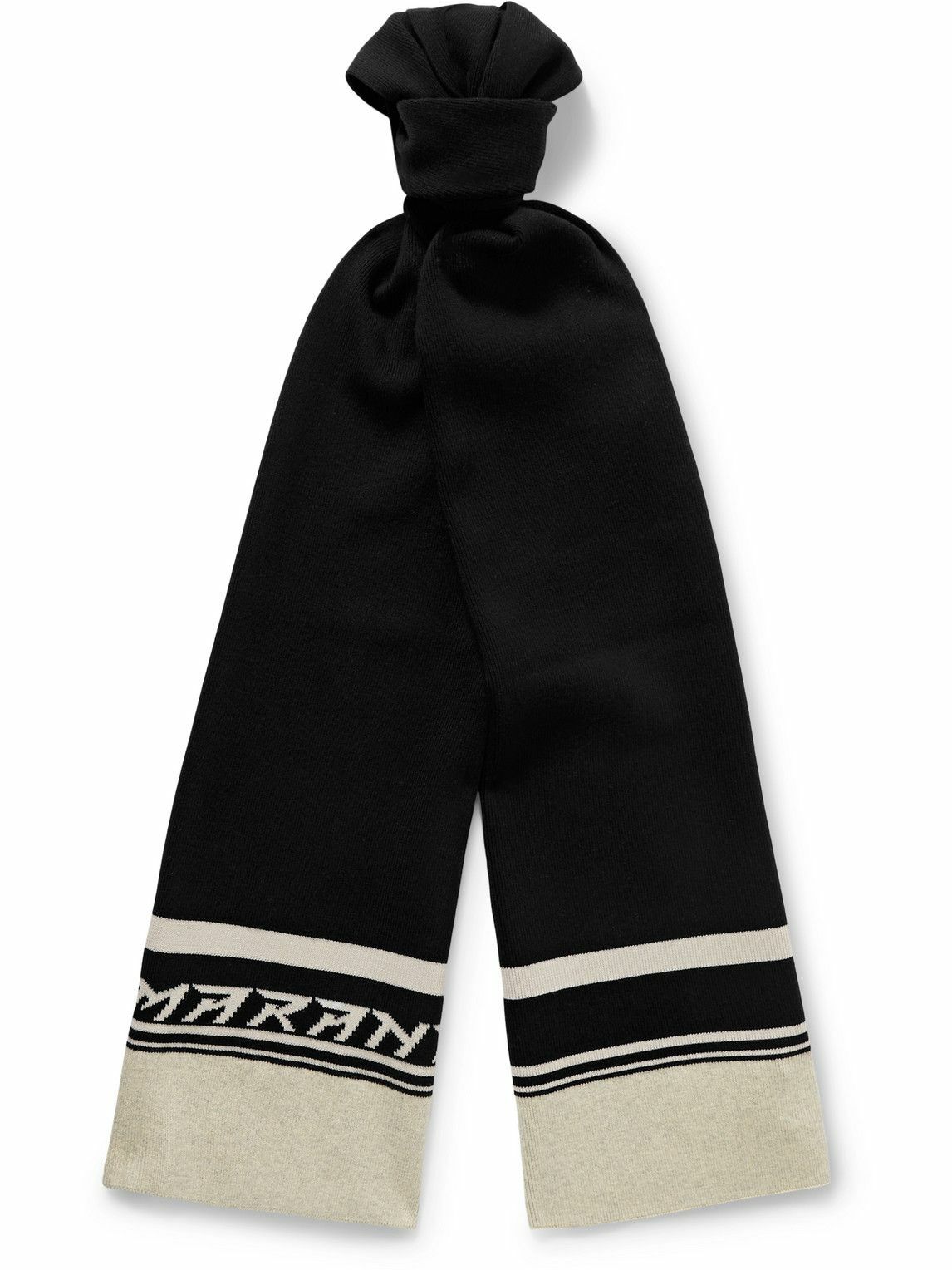 Marant - Casey Intarsia-Knit Scarf Isabel Marant