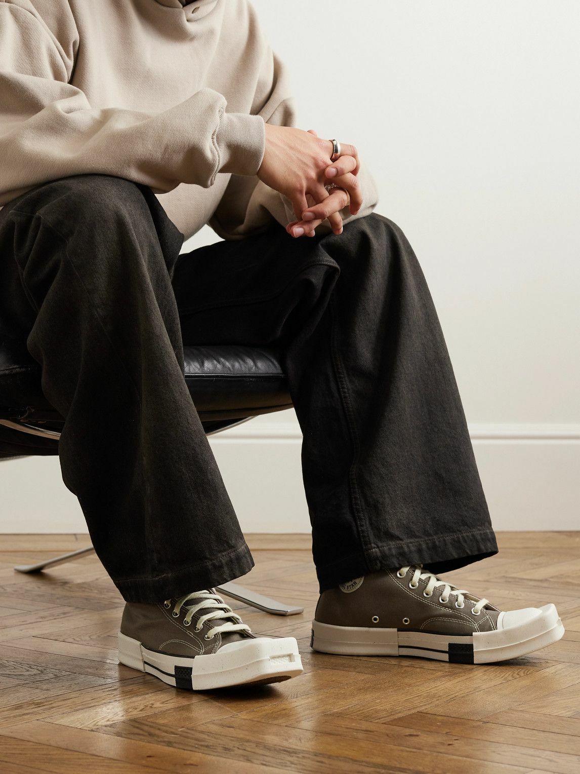 Rick Owens - Converse DRKSHDW TURBODRK Chuck 70 Canvas High-Top ...