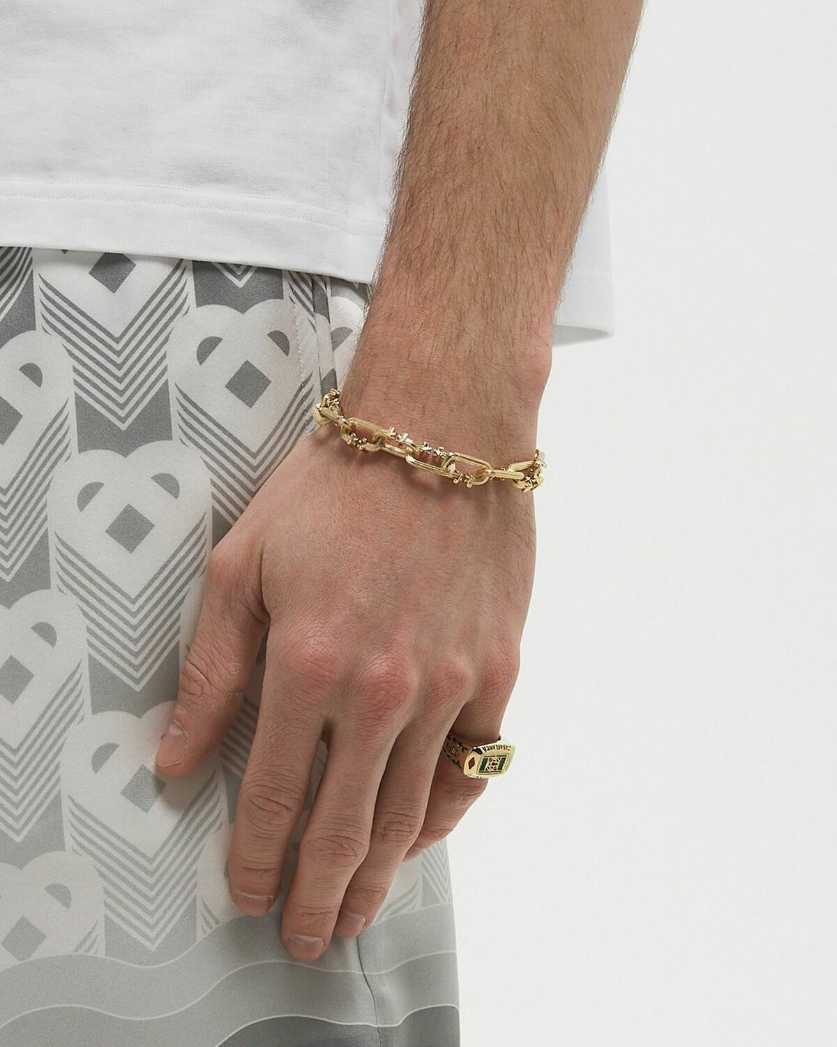 Casablanca SMALL C LINK COLUMN BRACELET gold Mens Jewellery Casablanca