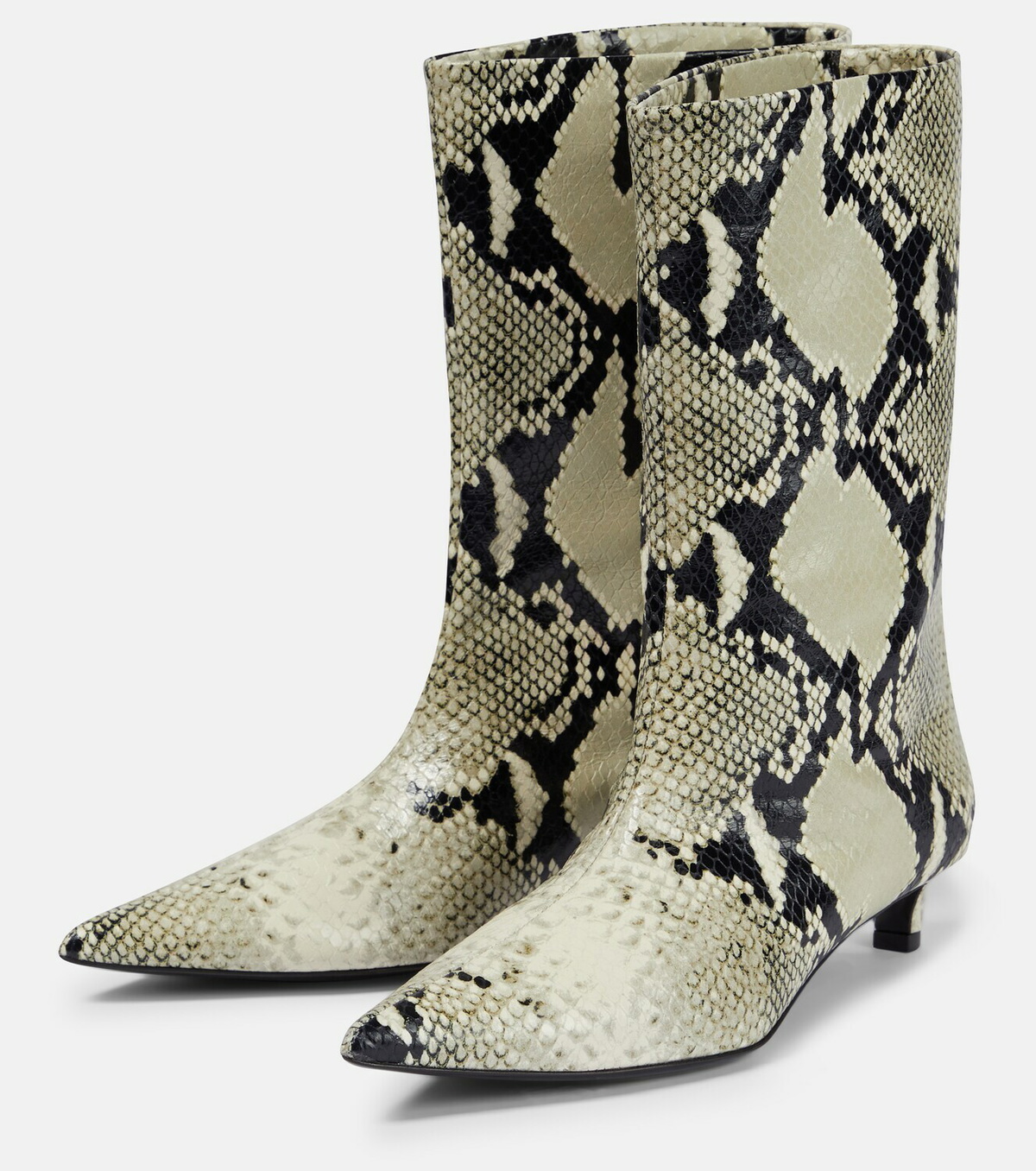 Jil Sander Snake-print leather boots Jil Sander