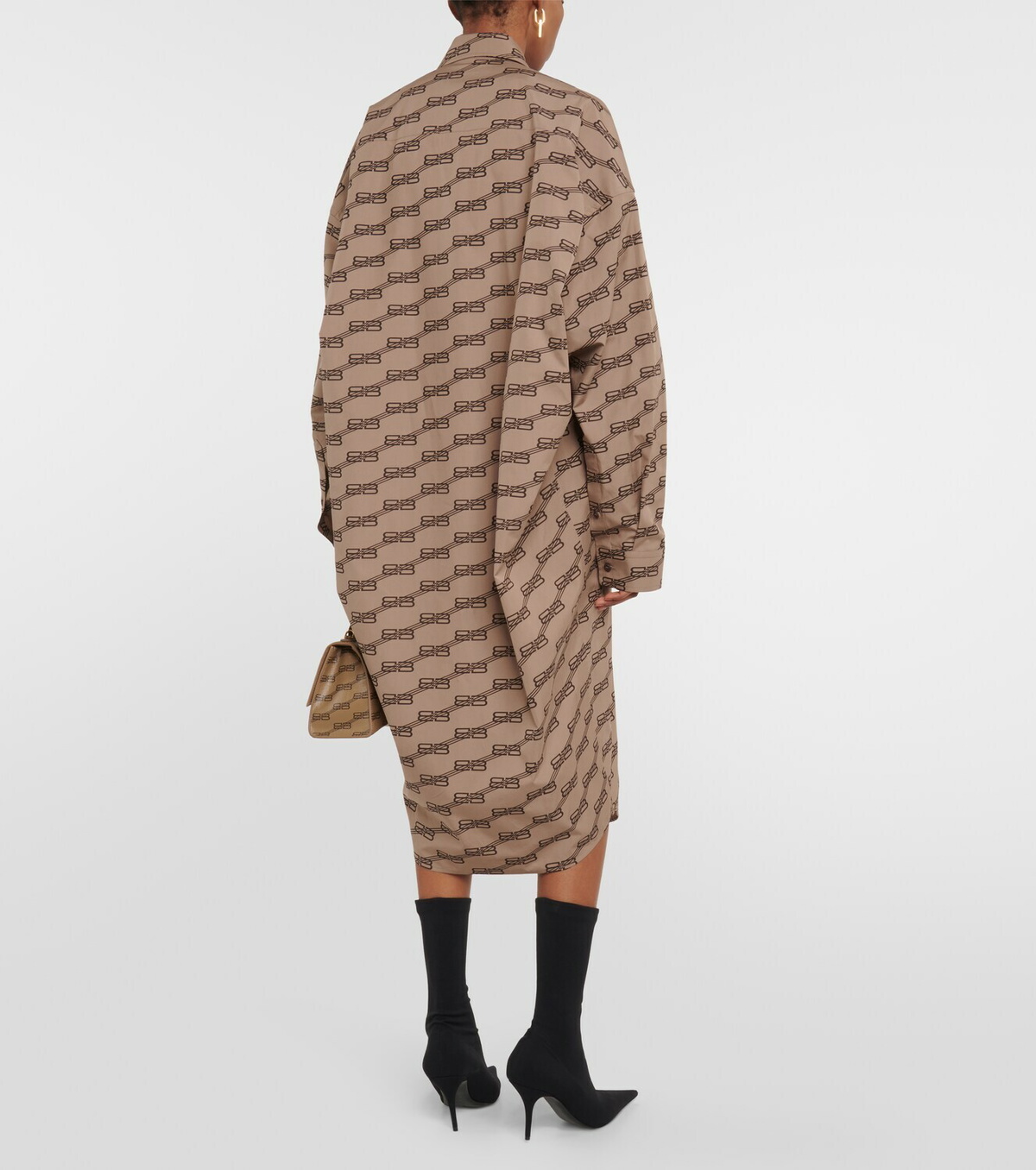 Balenciaga Cocoon cotton midi dress Balenciaga