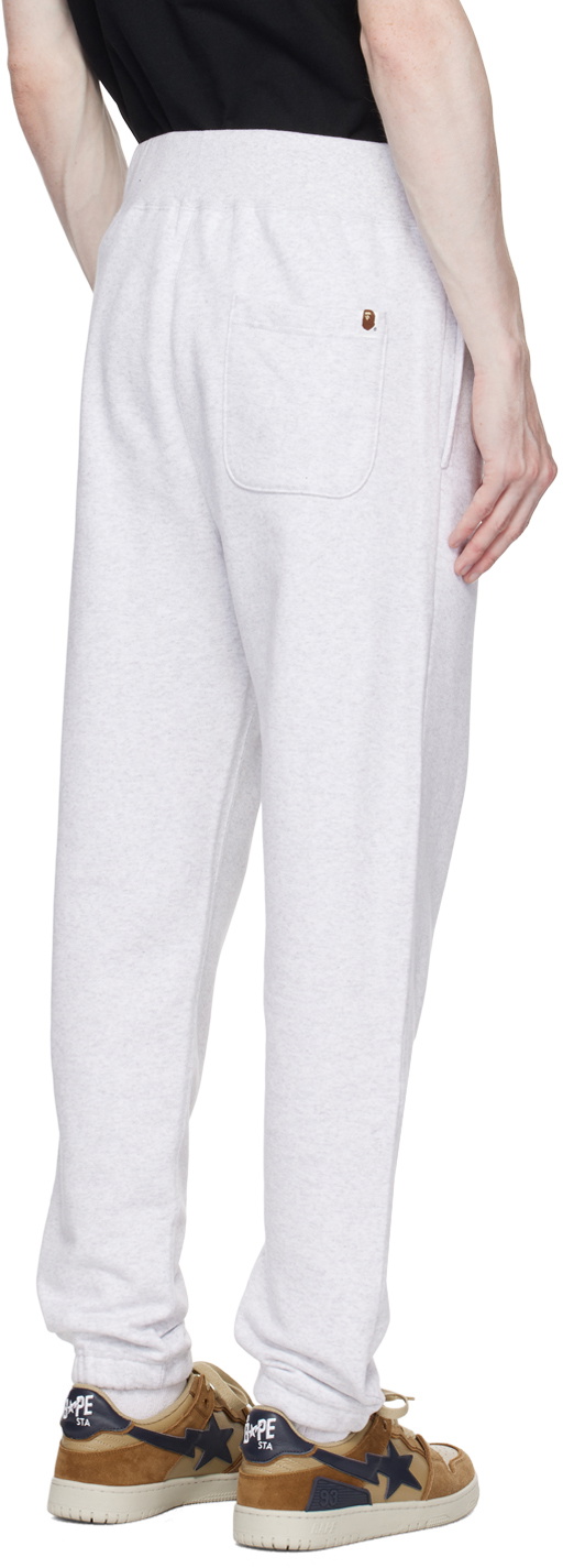 BAPE Gray College Sweatpants A Bathing Ape