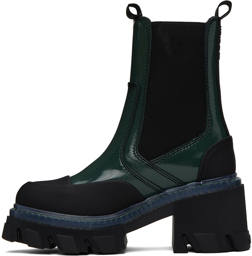 GANNI Green Cleated Boots GANNI