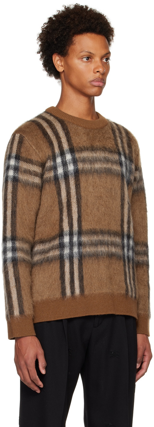 Burberry Brown Check Sweater Burberry