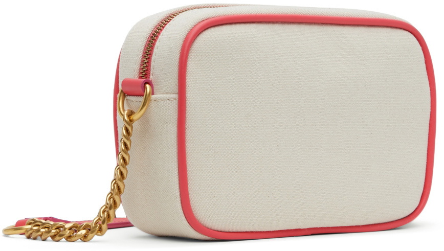 Balmain Off-White & Pink Army Camera Bag Balmain