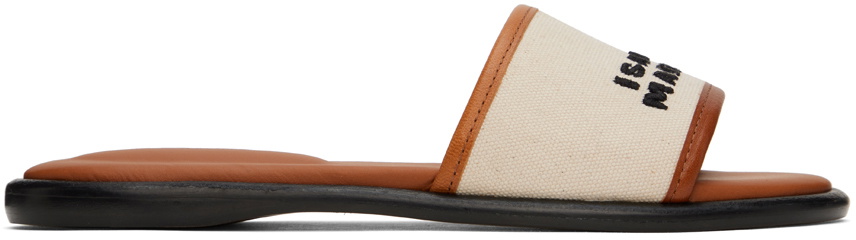 Isabel Marant Off-White & Brown Vikee Sandals Isabel Marant