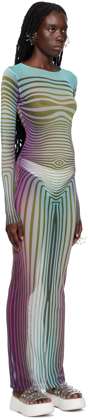 Jean Paul Gaultier SSENSE Exclusive Blue 'The Body Morphing' Maxi Dress ...