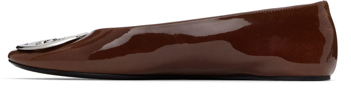 Tory Burch SSENSE Exclusive Brown Reva Ballerina Flats Tory Burch