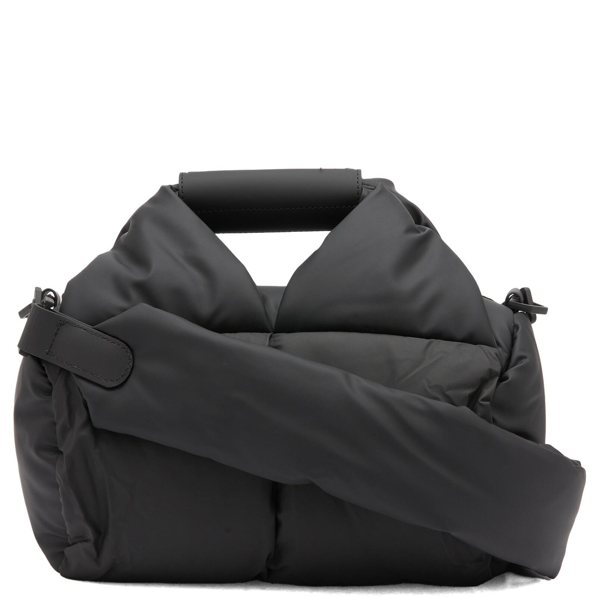Rains Women's Mini Nyssa Puffer Duffel Bag in Black Rains