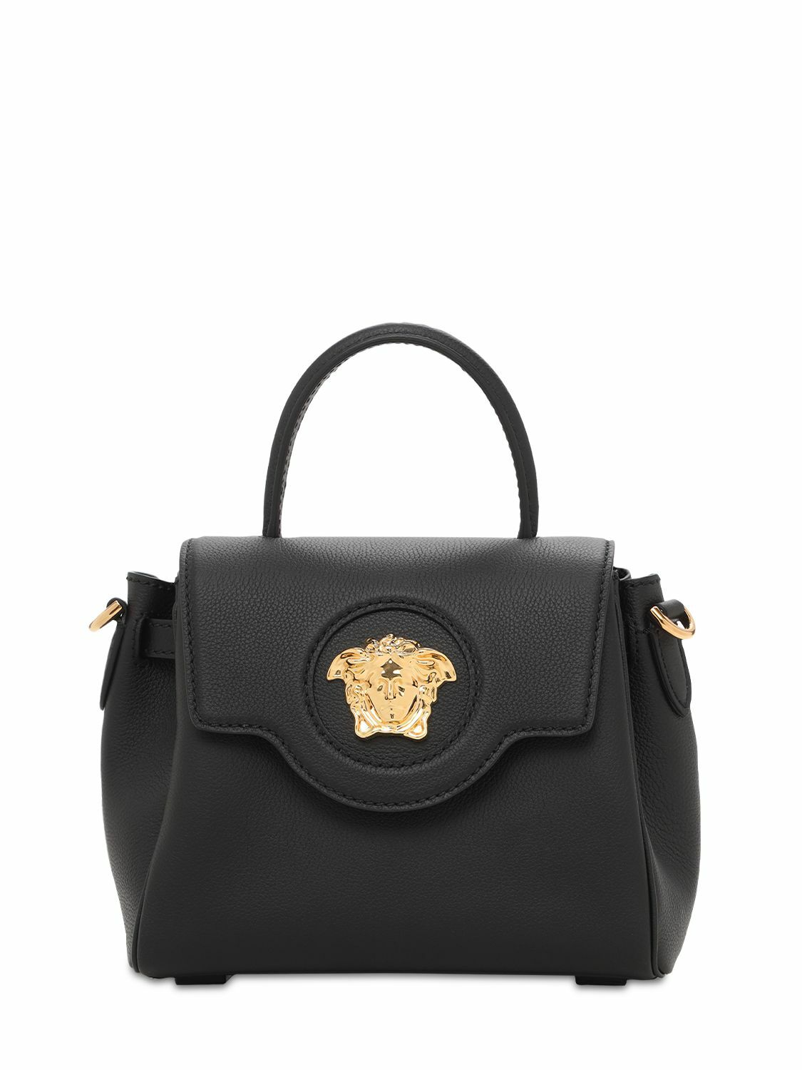 VERSACE - Small Leather Medusa Top Handle Bag Versace