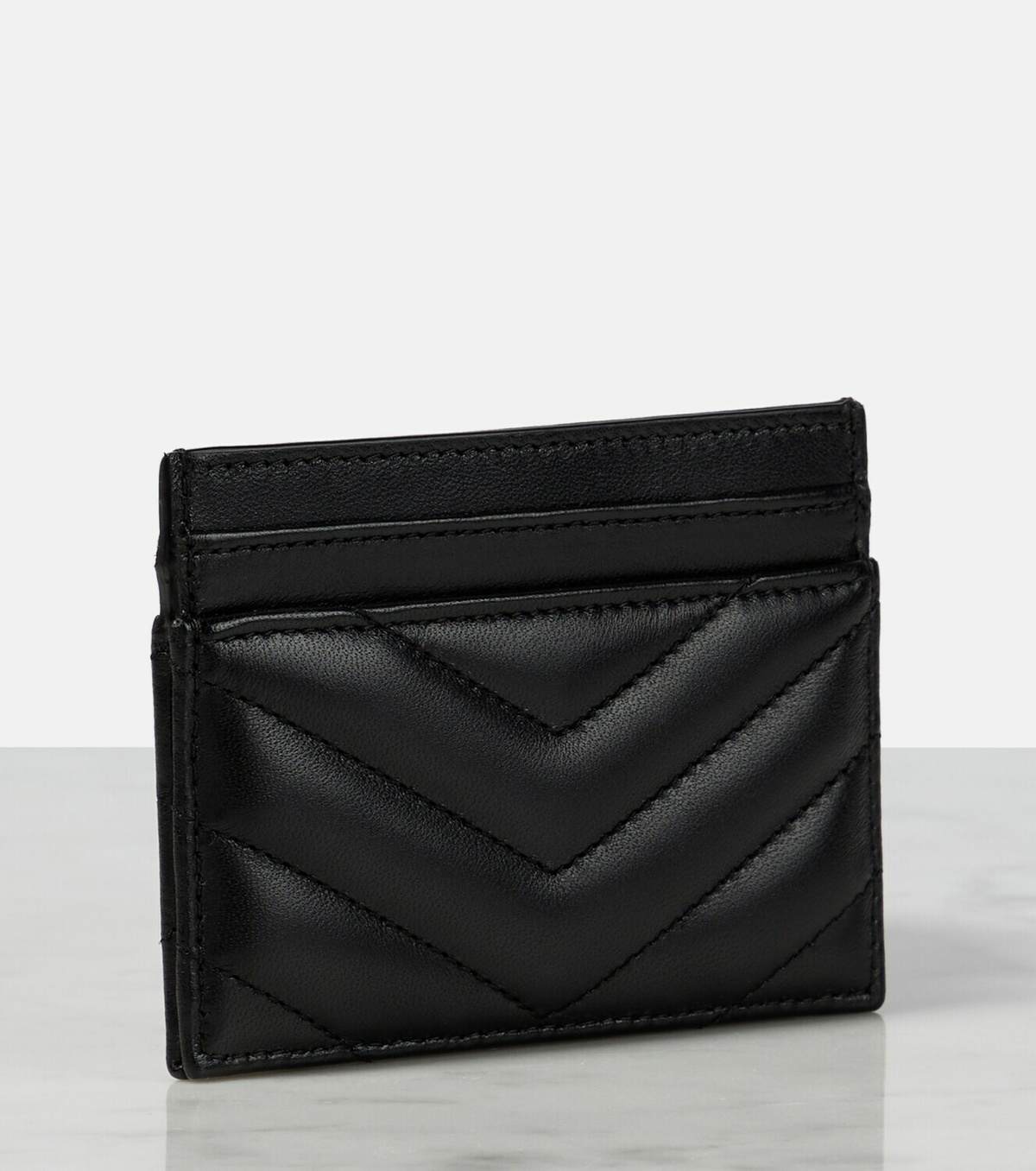 Saint Laurent Cassandre matelassé leather card holder Saint Laurent