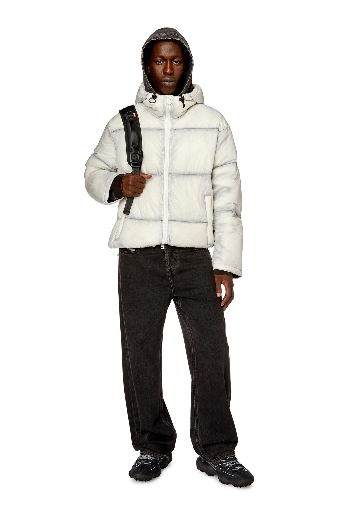 Diesel Hooded down jacket in sheer ripstop - Winter Jackets Mens in ...