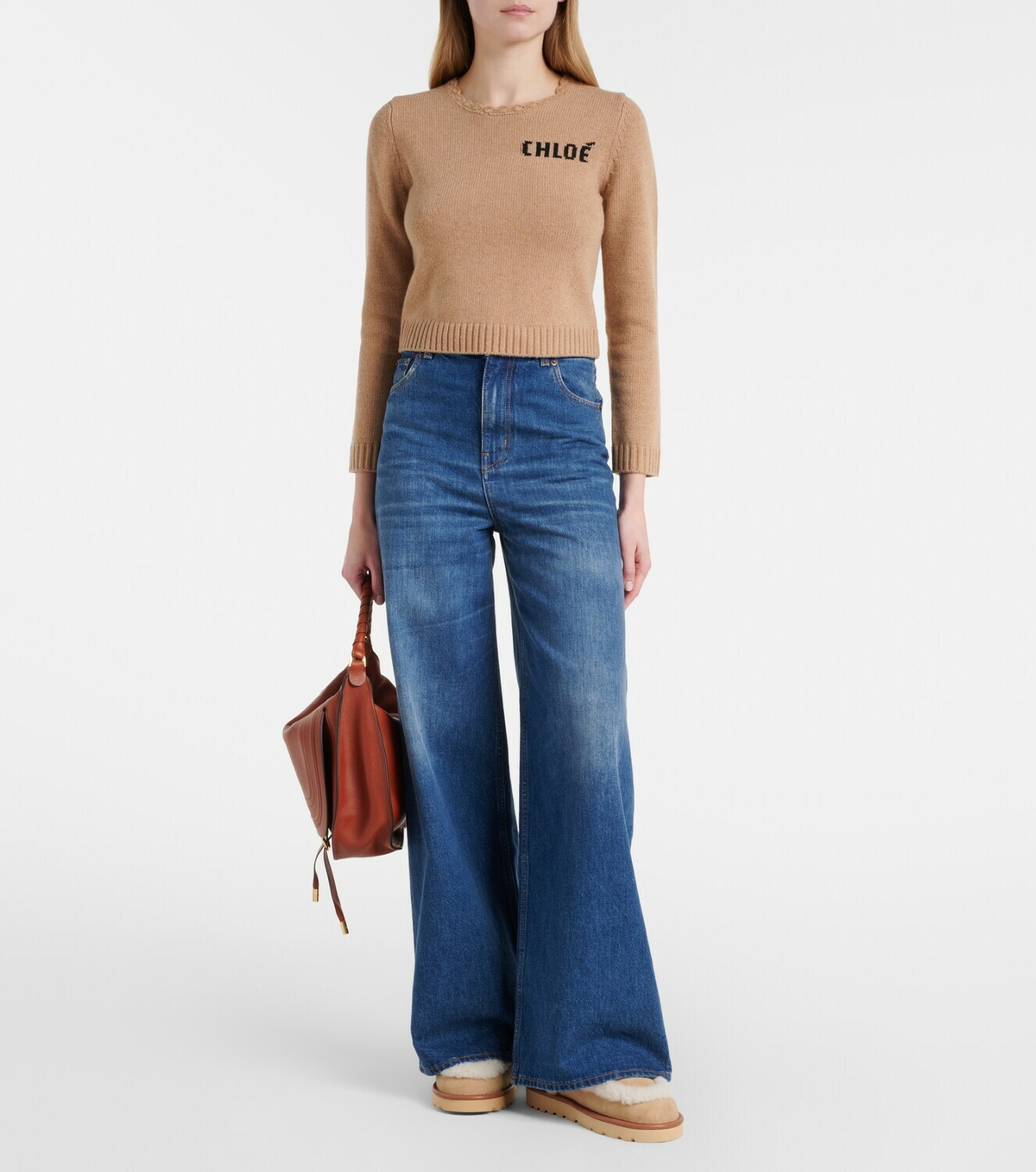 Chloé Dolcie shearling-trimmed ankle boots Chloe