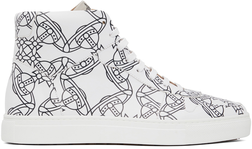 Vivienne Westwood White Apollo High-Top Sneakers Vivienne Westwood