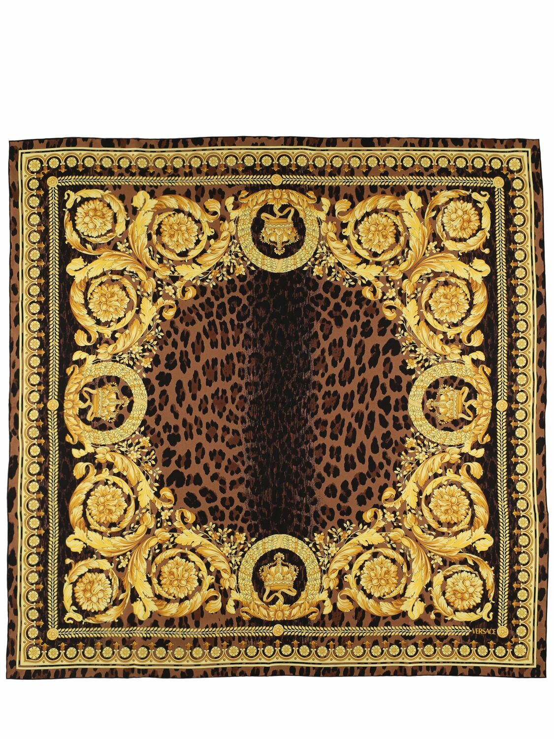 VERSACE Printed Silk Scarf Versace