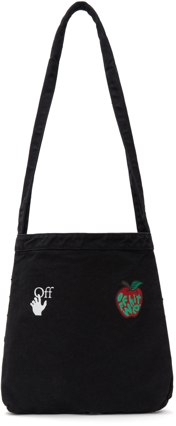 Off-White Black Small Apple Tote Off-White