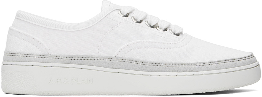 A.P.C. White Plain Simple Sneakers A.P.C.