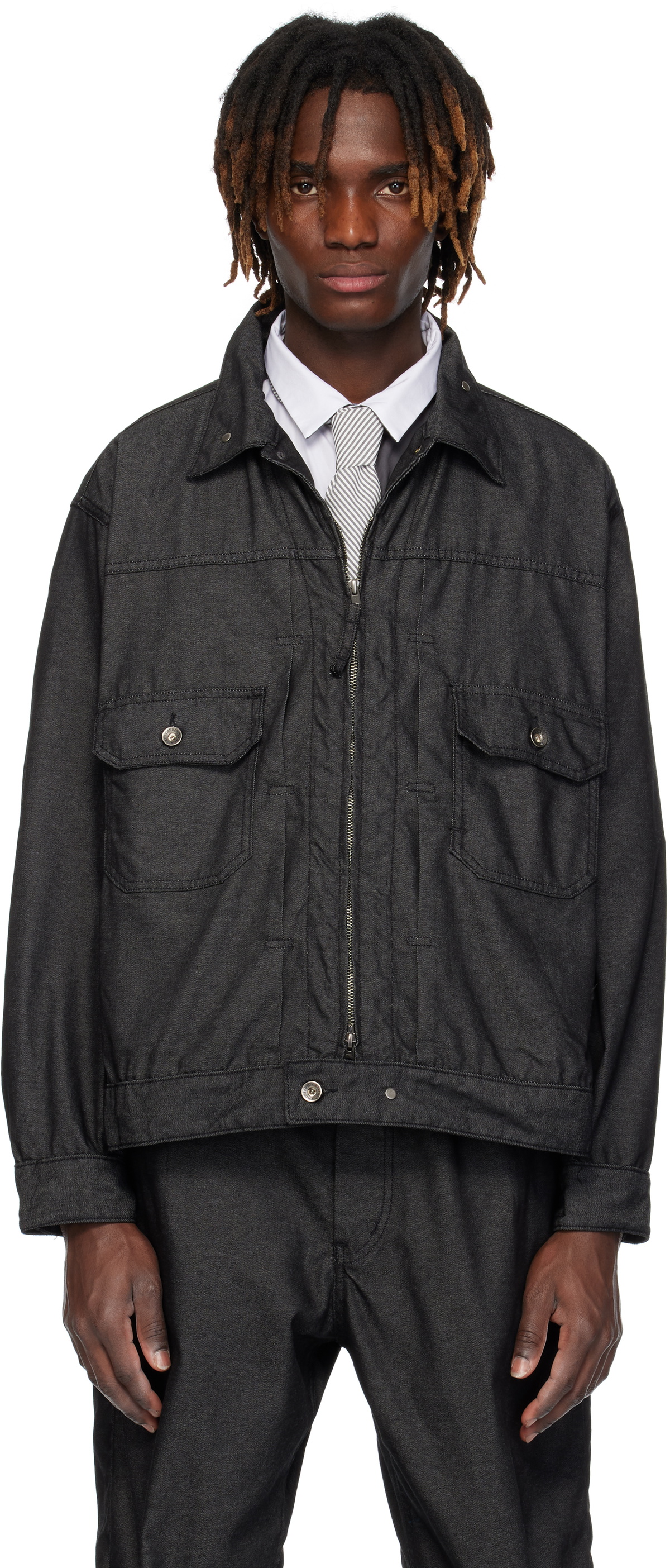 Engineered Garments Black Trucker Denim Jacket Engineered Garments
