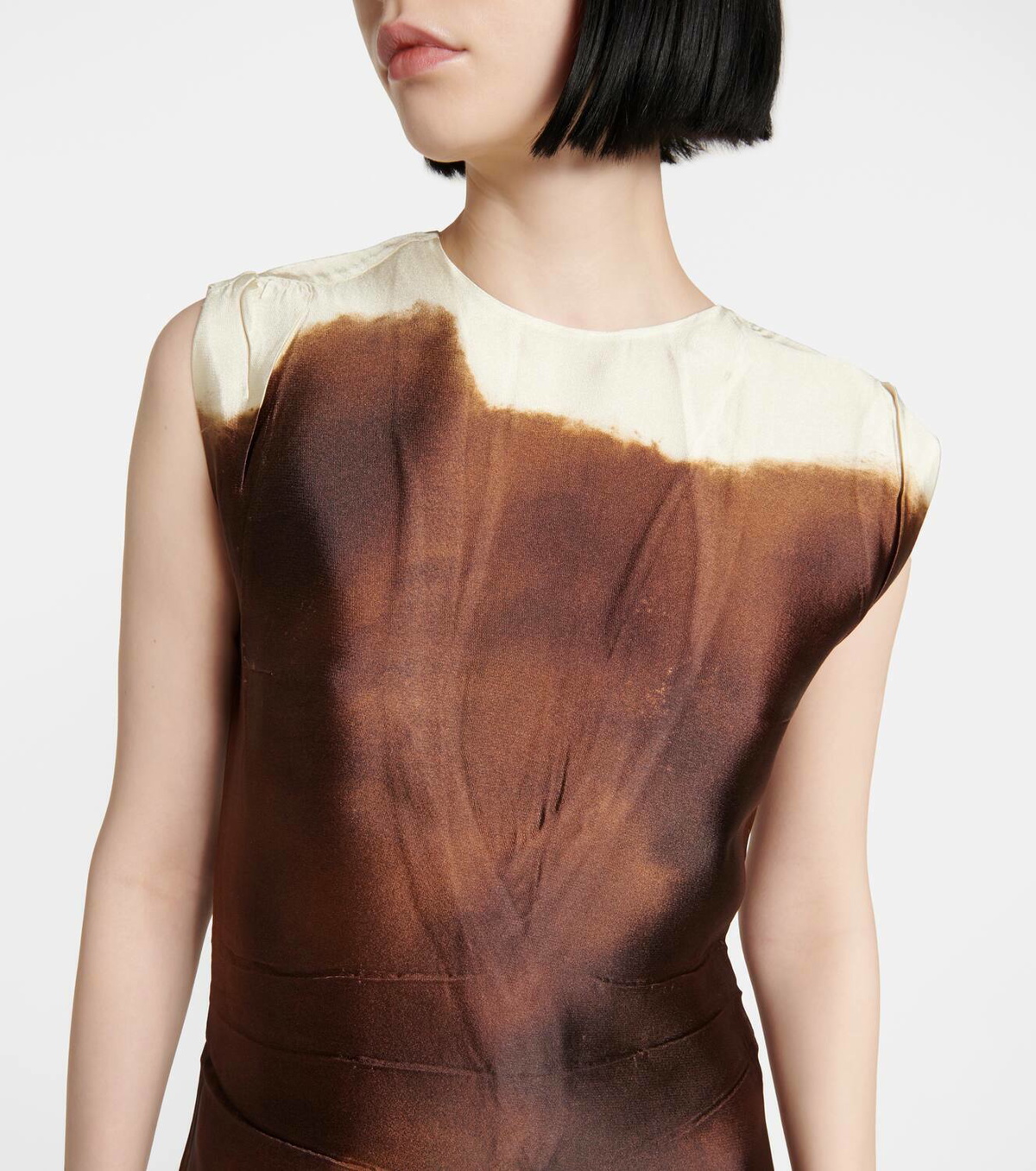 Prada Silk-blend midi dress Prada