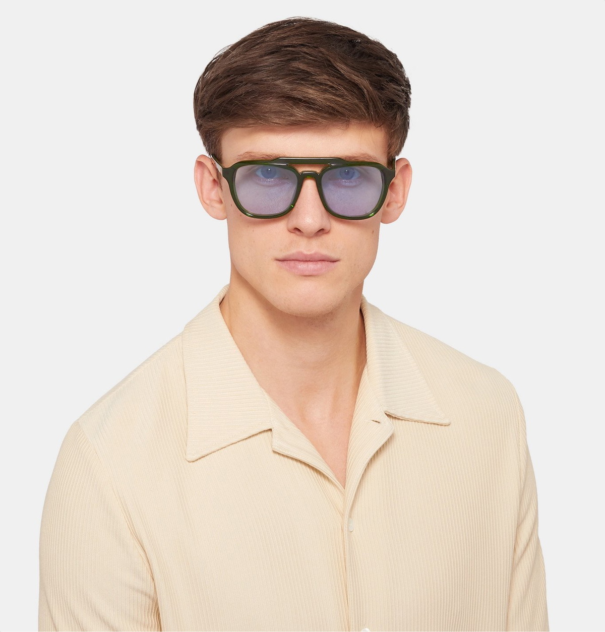 The Reference Library - Mickey Aviator-Style Acetate Sunglasses - Green ...
