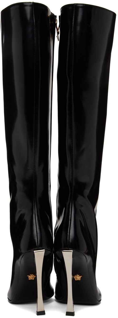 Versace Black Pin-Point Boots Versace