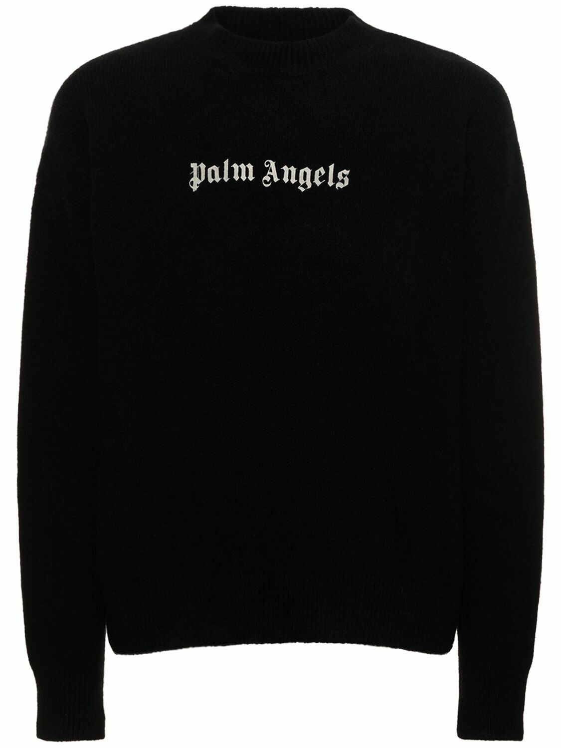 PALM ANGELS - Classic Logo Wool Blend Sweater Palm Angels