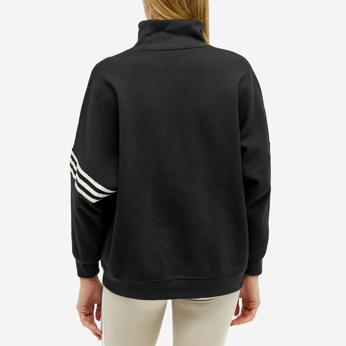 Adidas Women's Neu Classics Moc Neck Sweat in Black adidas