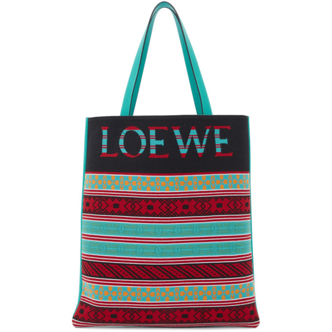 Loewe Multicolor Knit Vertical Tote Loewe
