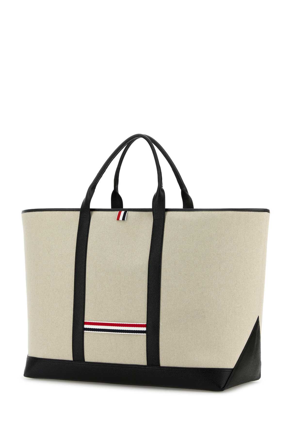 Thom Browne Sand Canvas Travel Bag Thom Browne