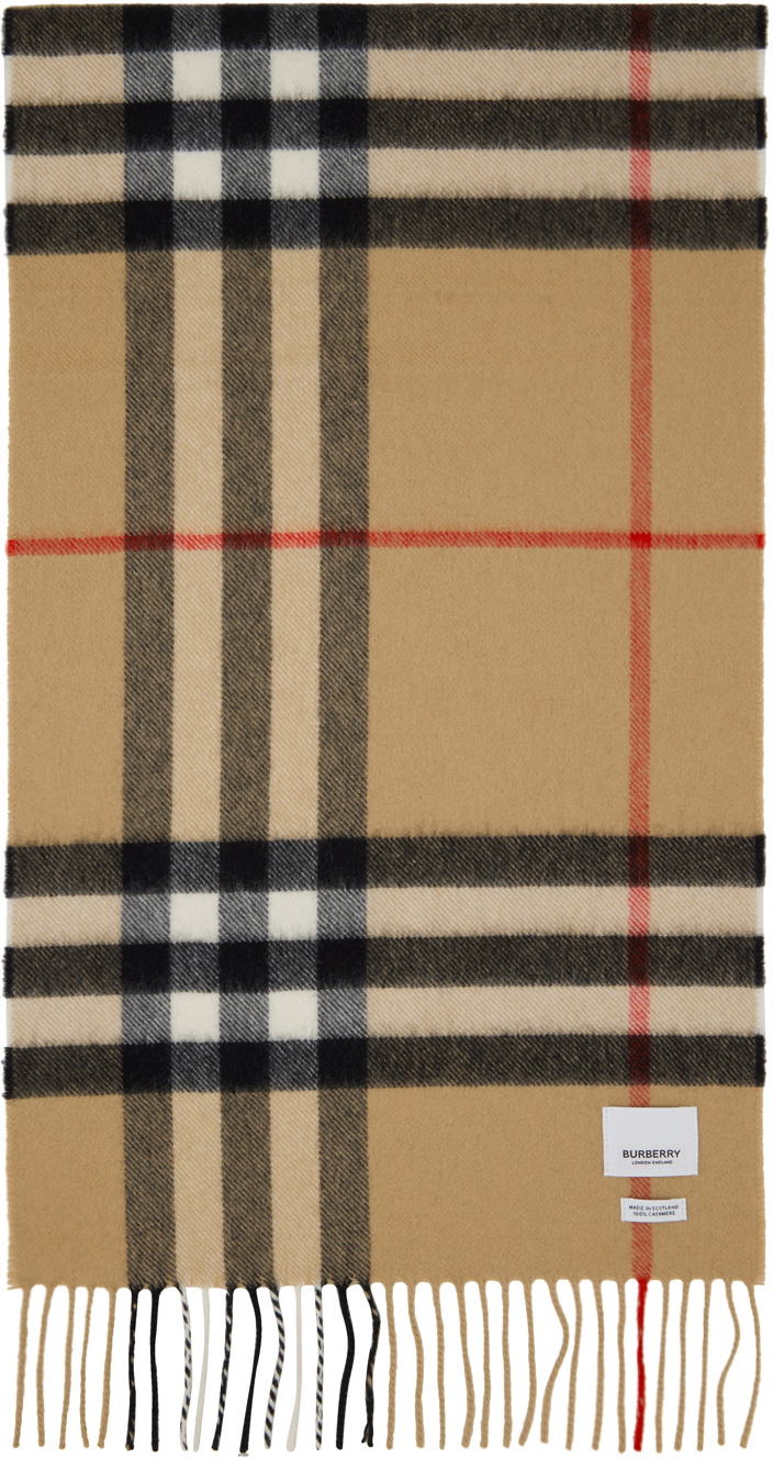 Burberry Beige 'The Burberry Check' Scarf Burberry