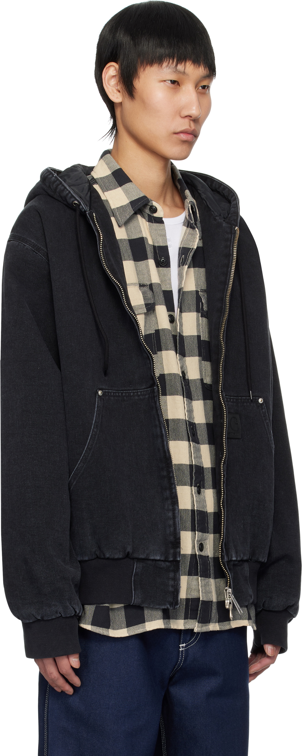 Carhartt Work In Progress Black OG Active Rivet Denim Jacket Carhartt WIP