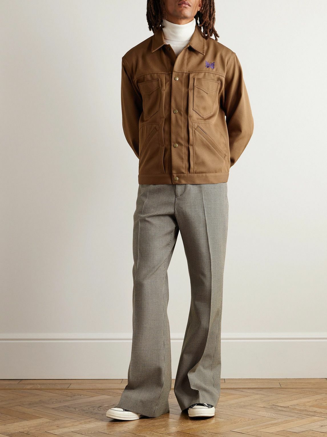 Needles - Logo-Embroidered Twill Jacket - Brown Needles