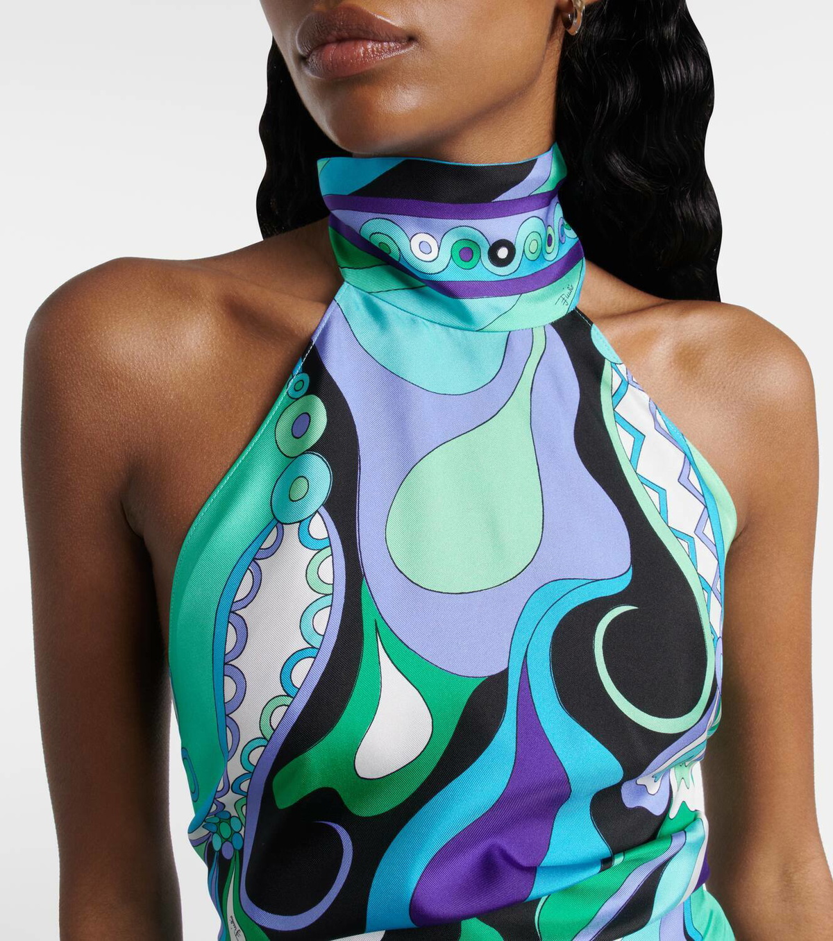 Pucci Orchidee silk top Emilio Pucci
