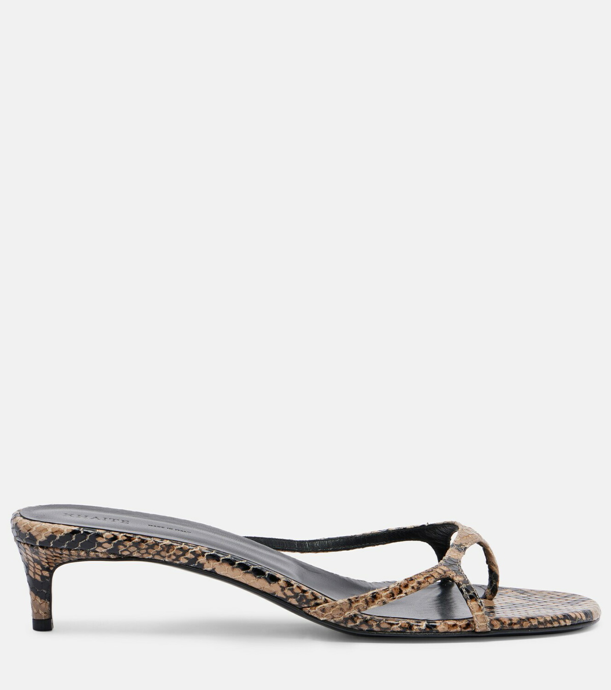 Khaite Mila 35 snake-effect leather mules Khaite