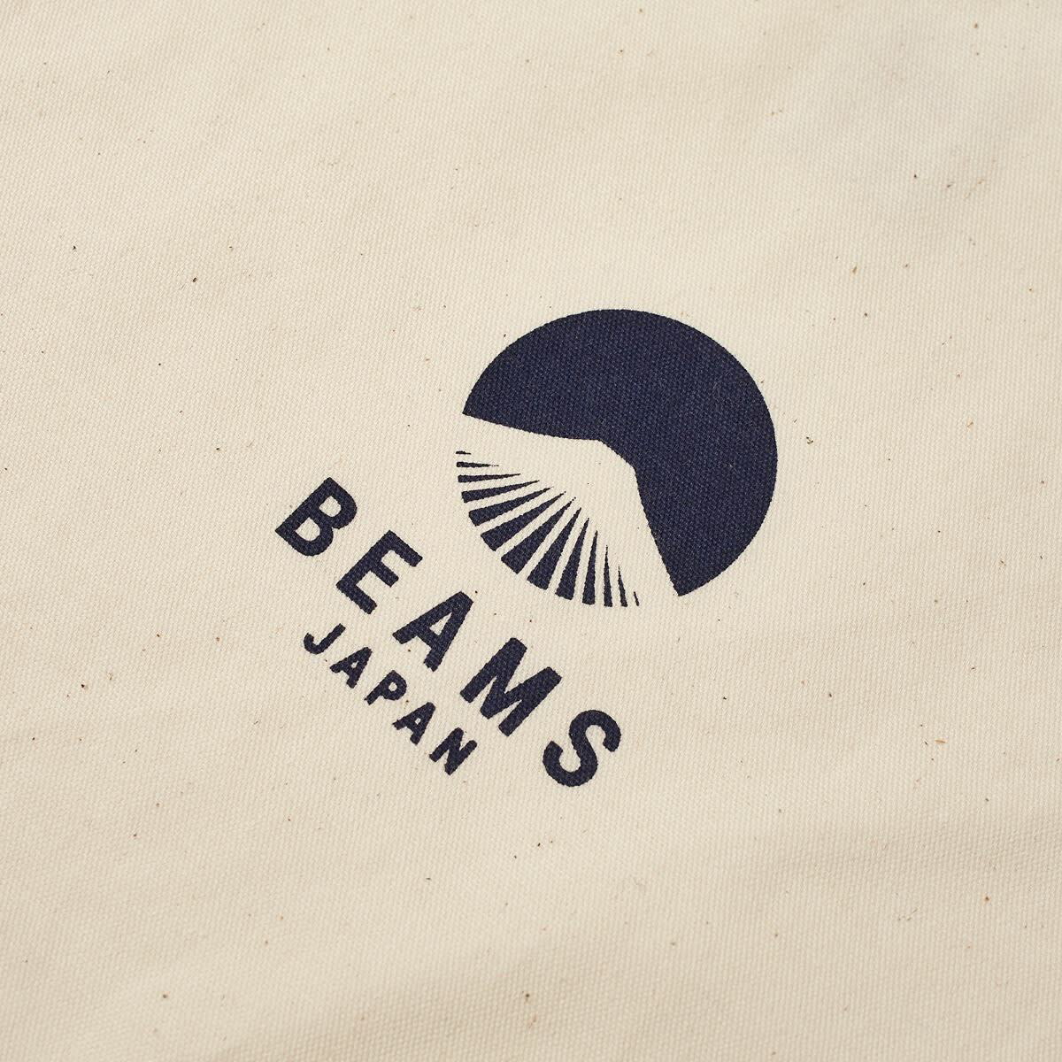 BEAMS JAPAN Shoulder Bag in Natural/Blue BEAMS JAPAN