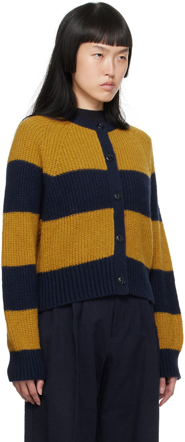YMC Navy & Yellow Foxtail Cardigan YMC