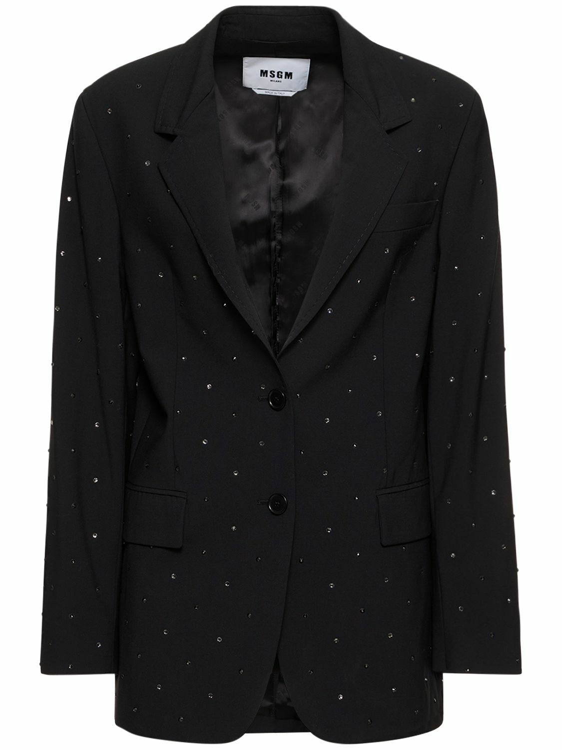 MSGM - Embellished Stretch Wool Jacket MSGM