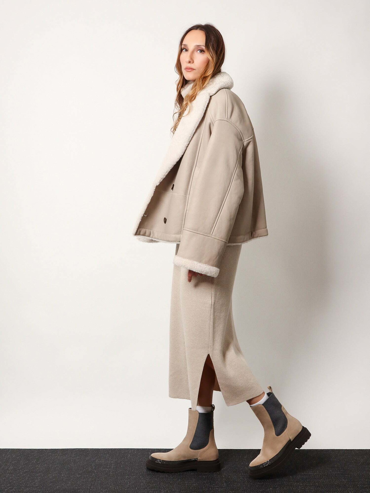 Brunello Cucinelli Jacket Beige Womens Leather Jacket Brunello Cucinelli Jacket Beige Womens Leather Jacket