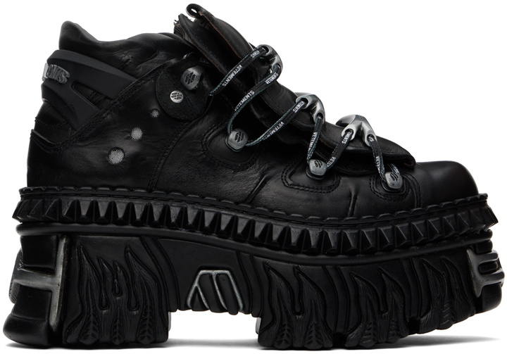VETEMENTS Black New Rock Edition Platform Sneakers Vetements
