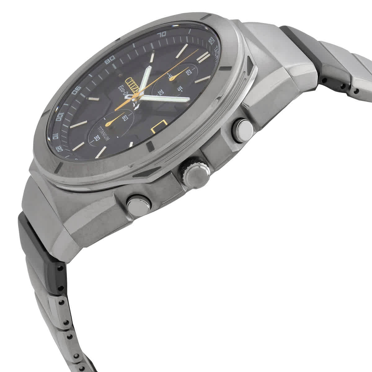 Citizen Super Titanium Armor Chronograph Black Dial Mens Watch CA7058 ...