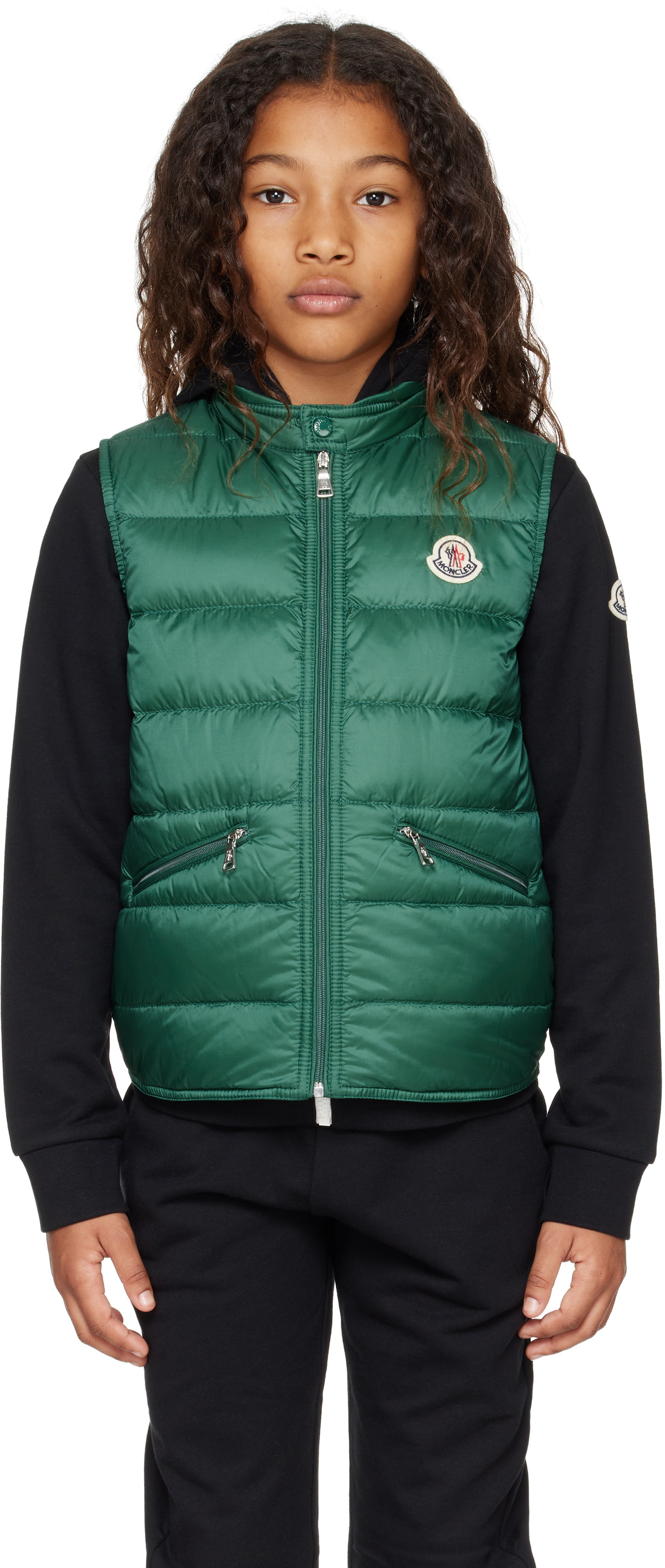 Moncler Enfant Big Kids Green Gui Packable Down Vest Moncler Enfant