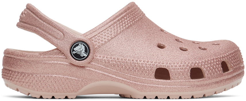 Crocs Baby Pink Classic Glitter Clogs Crocs
