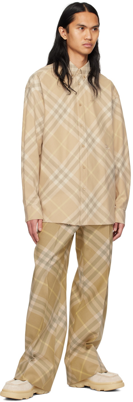 Burberry Beige Check Shirt Burberry