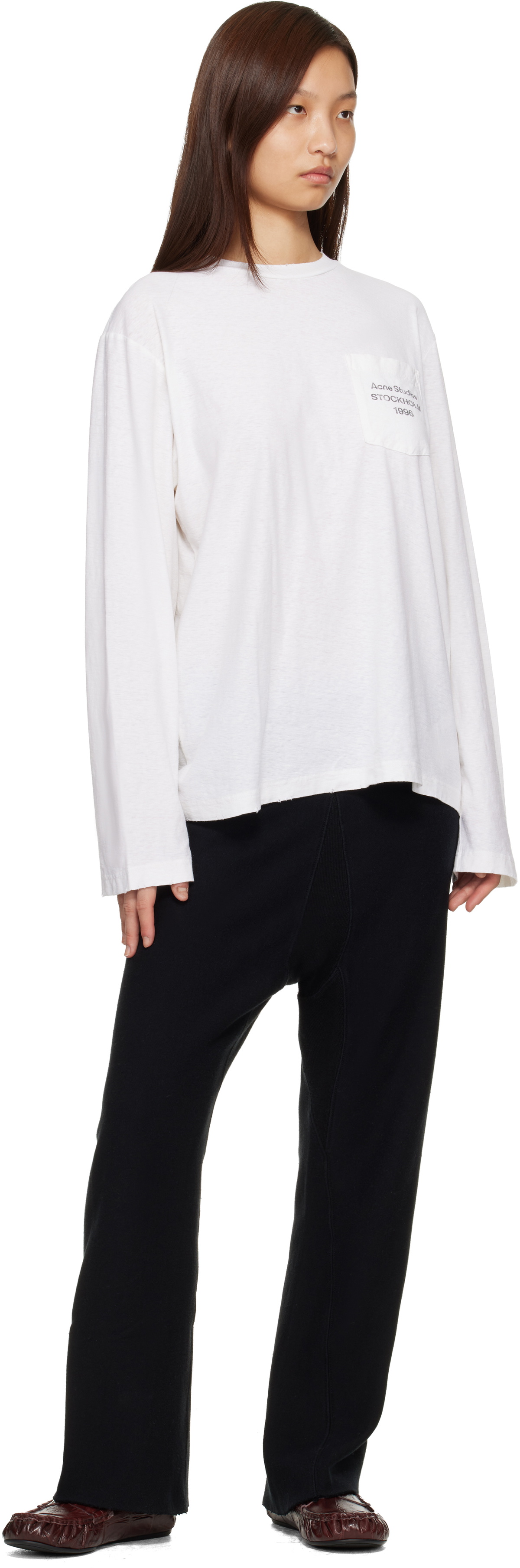 Acne Studios Burgundy Leather Saddle Loafers Acne Studios