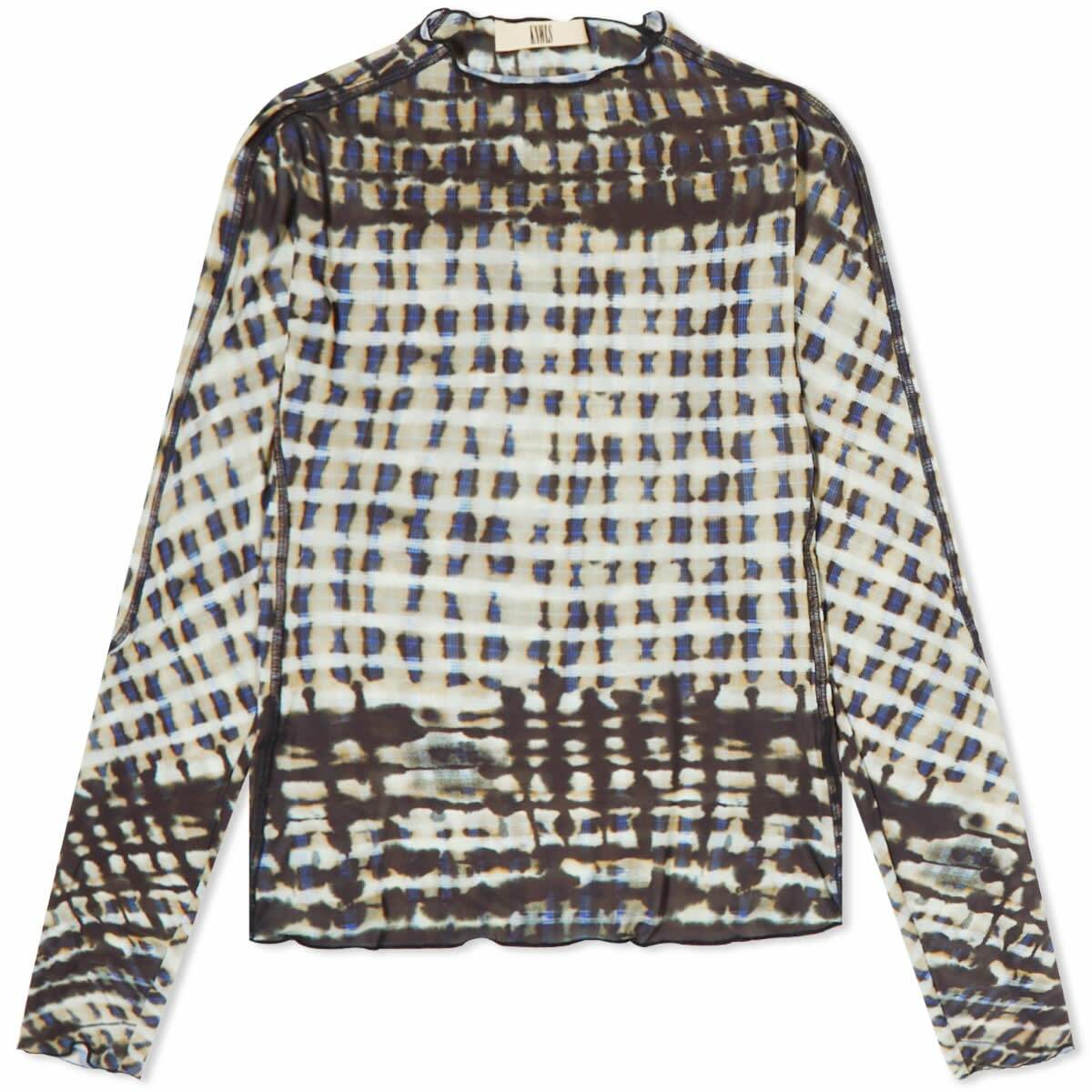 KNWLS Women's Halcyon Top in Ink Plaid KNWLS