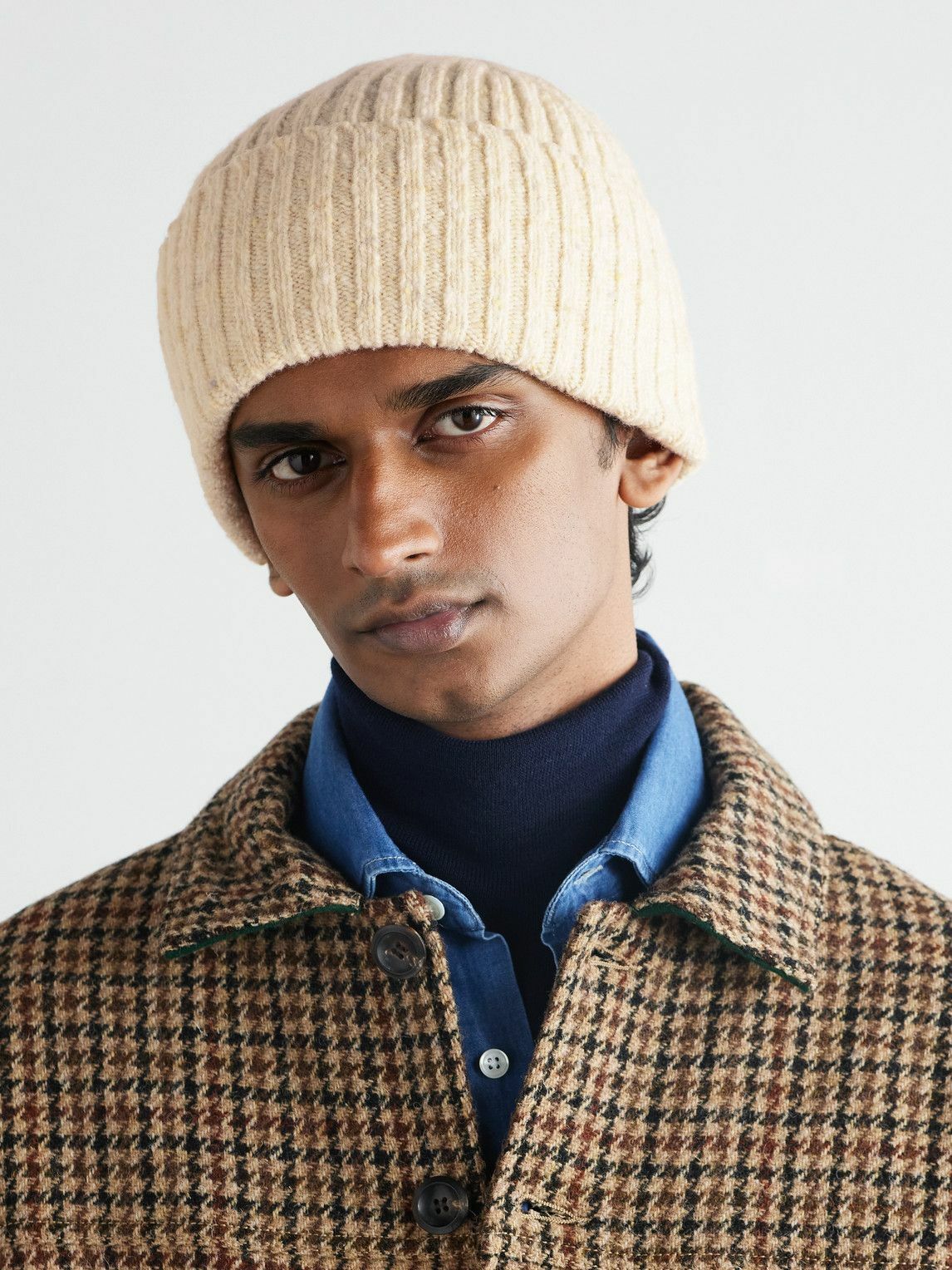Drake's - Ribbed Merino Wool Beanie Drake's