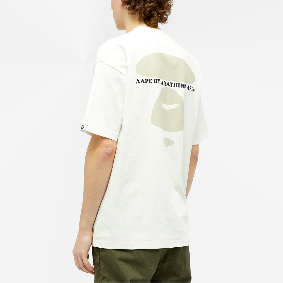 Men's AAPE Virgil Font Khn Camo T-Shirt in Ivory AAPE by A Bathing Ape
