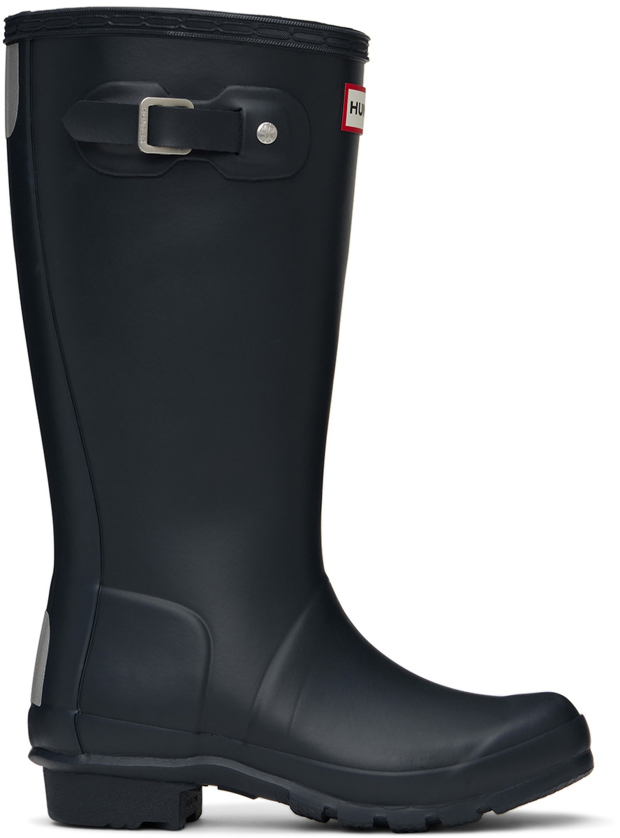 Hunter Kids Navy Original Big Kids Rain Boots Hunter