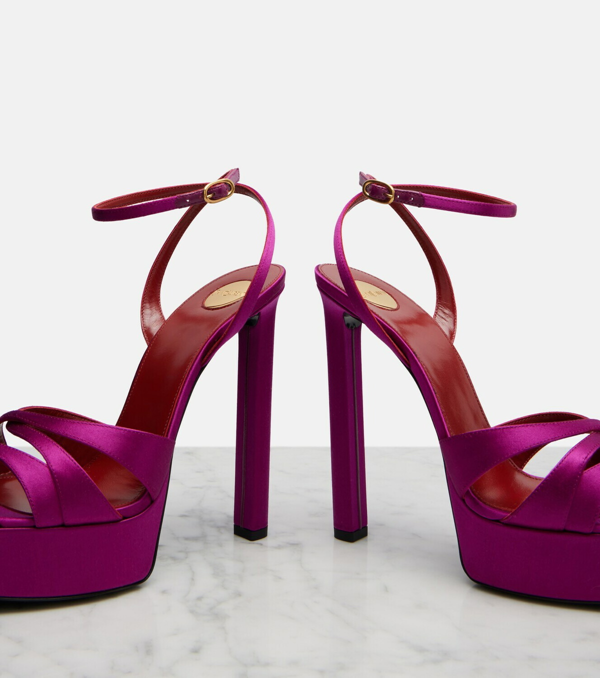 Saint Laurent Chandelle 140 satin crêpe sandals Saint Laurent